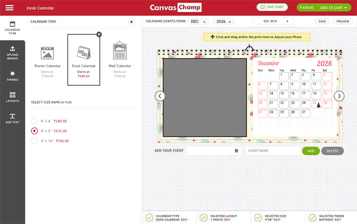 Photo Calendar - Personalized Photo Calendar Printing Online